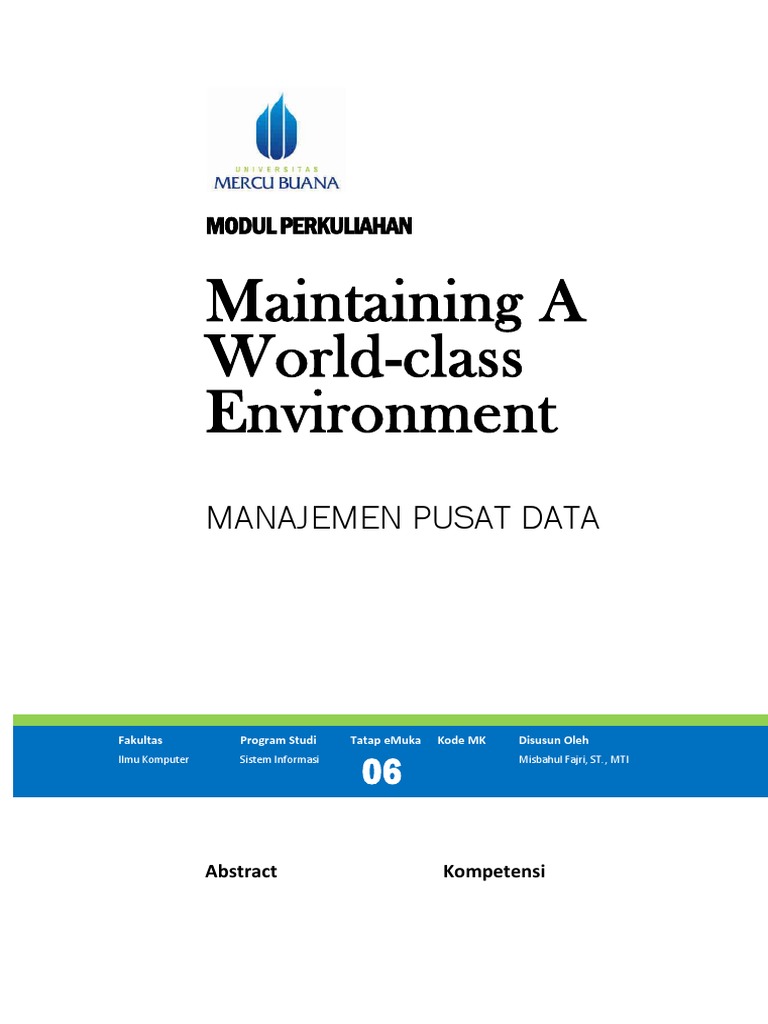Manajemen Pusat Data 06 | PDF | Data Center | Computing And Information ...