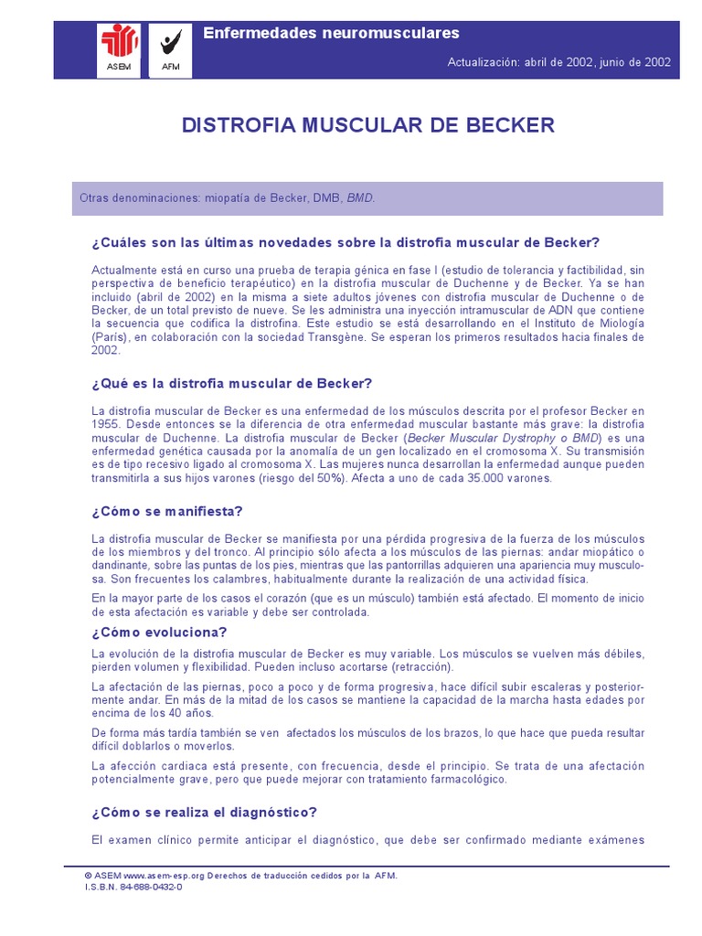 04-02-DISTROFIA-MUSCULAR-DE-BECKER.pdf | Genetics | Medicine