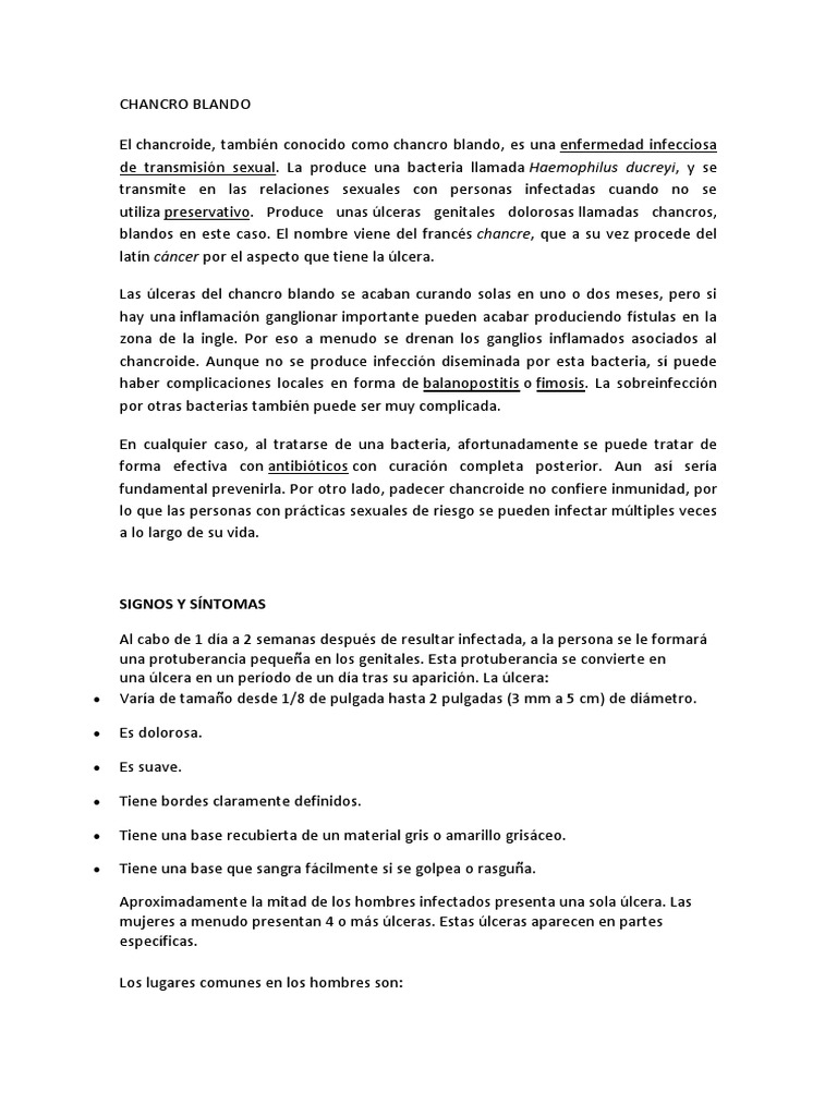 Chancro Blando | PDF | Infección | Las bacterias