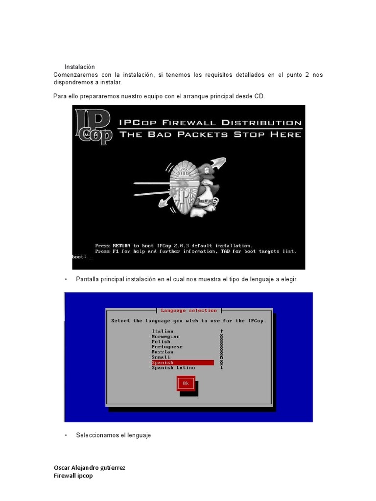 Instalación Ipcop | Descargar gratis PDF | Dirección IP | Protocolos de red