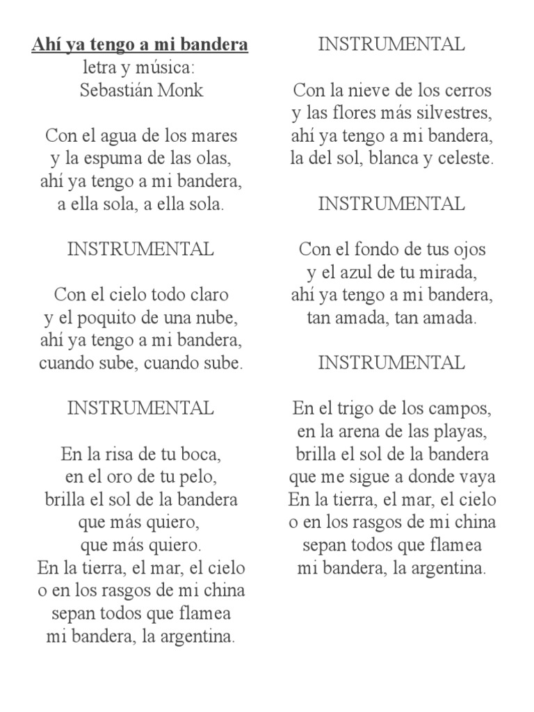 Ahí Ya Tengo A Mi Bandera | PDF