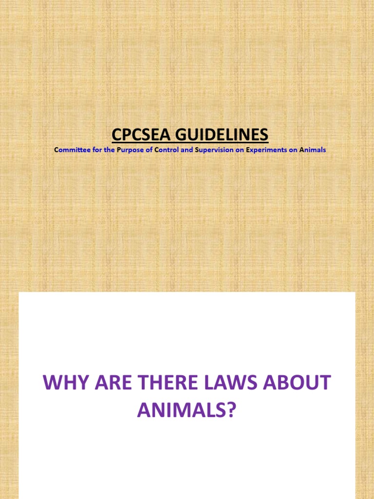 CPCSEA Guidelines | PDF | Animal Testing | Experiment