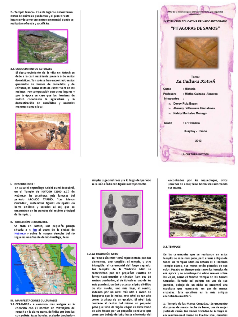 Cultura Kotosh | Arqueología | Cultura (general)