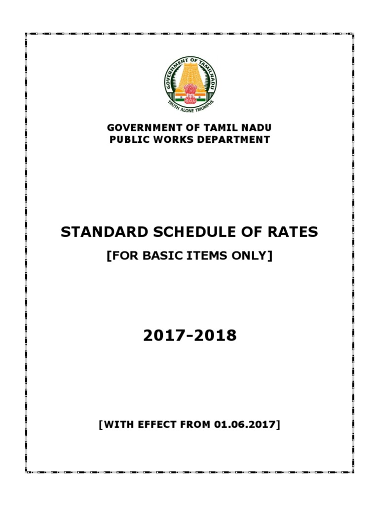 PWD Sor-2017-18 | PDF | Tamil Nadu | Nature