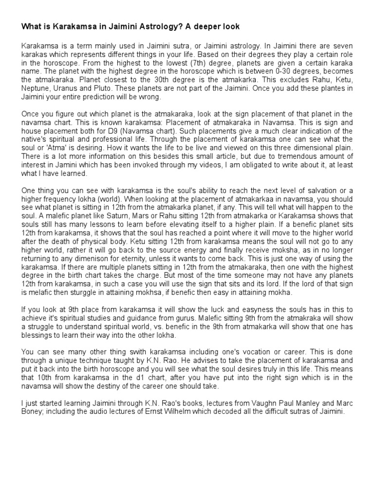 Karakamsa | PDF | Moksha | Planets