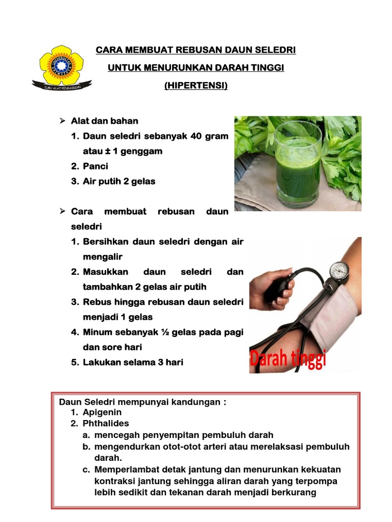 Cara Membuat Rebusan Daun Seledri