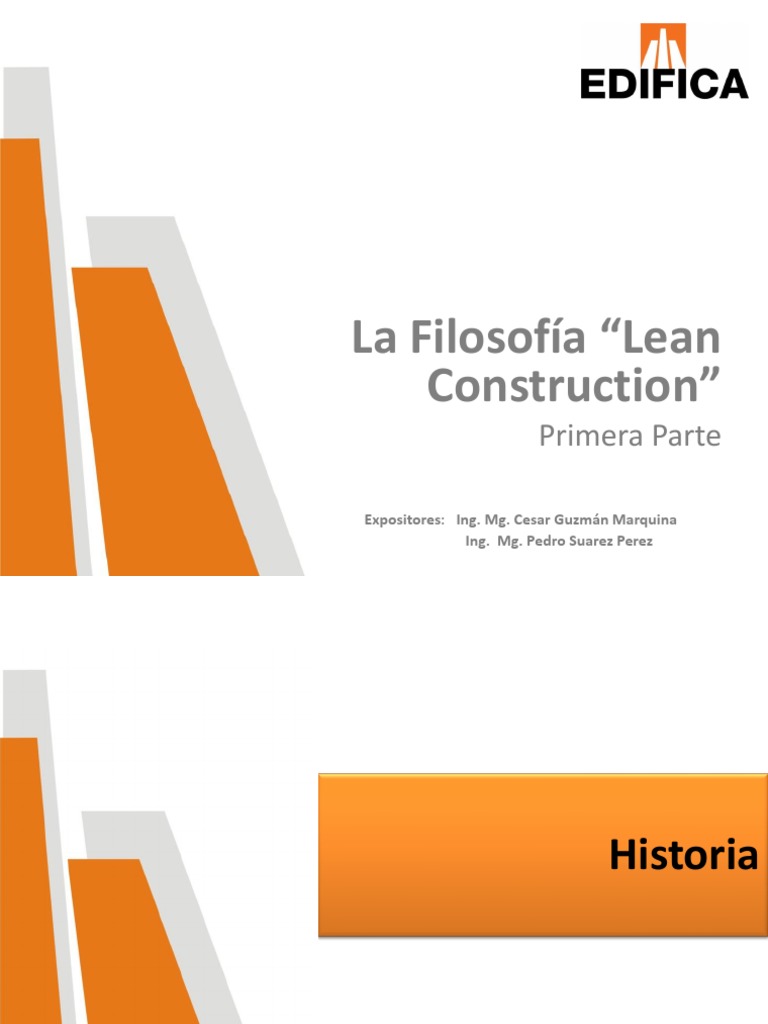 Presentacion Lean Construction Parte 1 Edifica | PDF | Ingeniería de Procesos | Lean Manufacturing