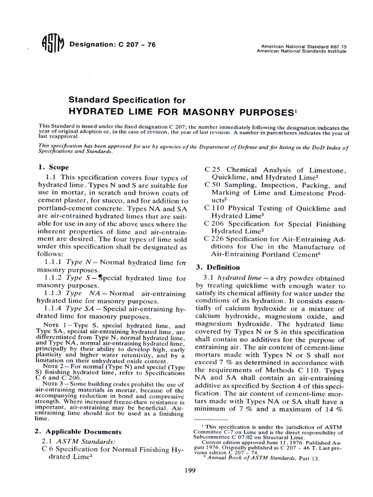 Astm C-207-76 PDF | PDF