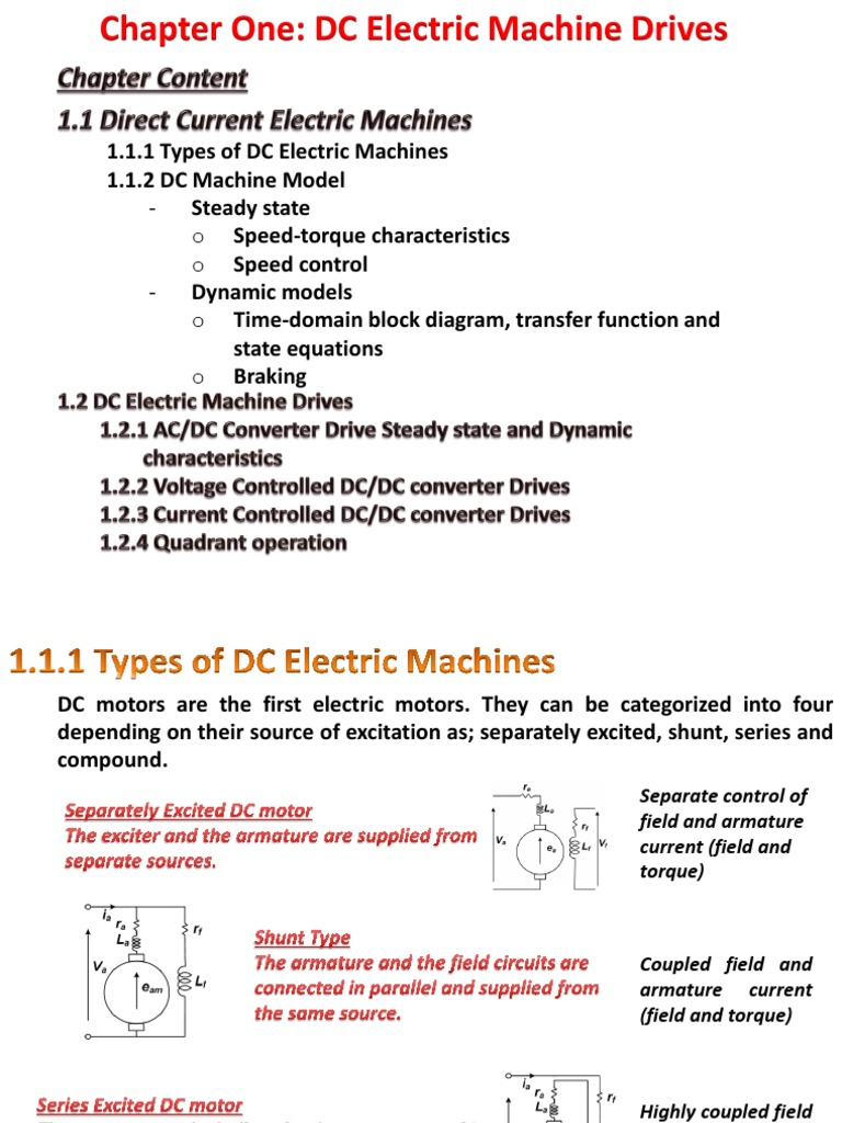 Types of DC Electric Machine Drives | PDF | Power Electronics ...