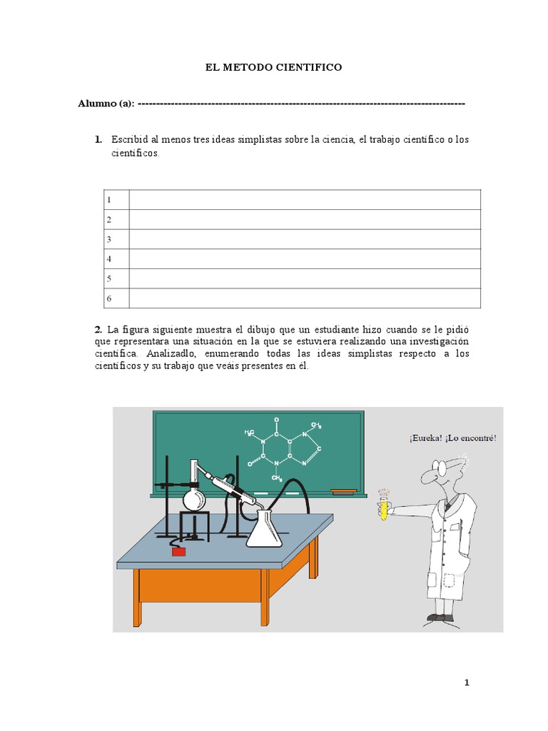 FICHA- El Metodo Cientifico | Método científico | Hipótesis