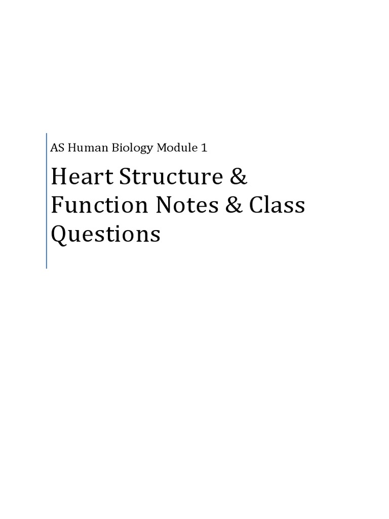 Heart Structure and Function - Human Biology | PDF | Heart Valve ...