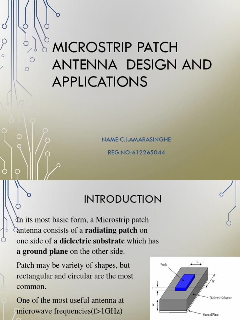 Microstrip Patch Antenna Overview | PDF | Antenna (Radio ...