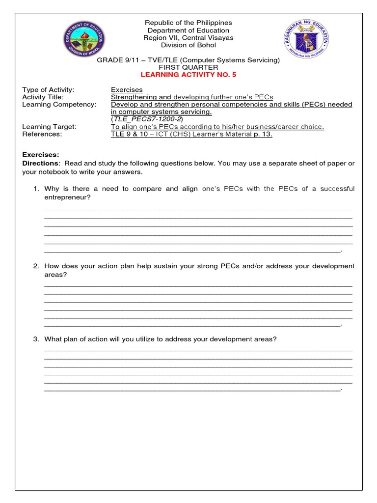 DLP TLE - ICT Activity 5 | PDF | Educational Technology | Educational Psychology