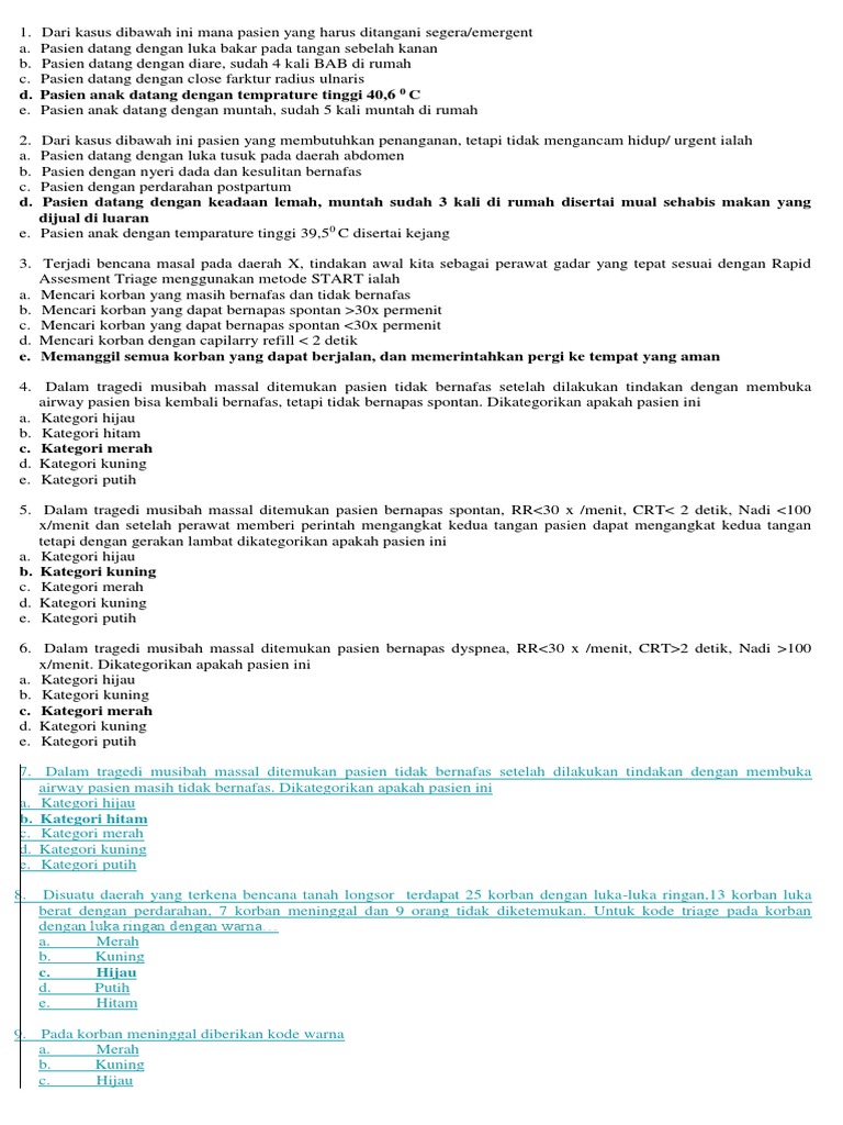 Contoh Soal Triase | PDF