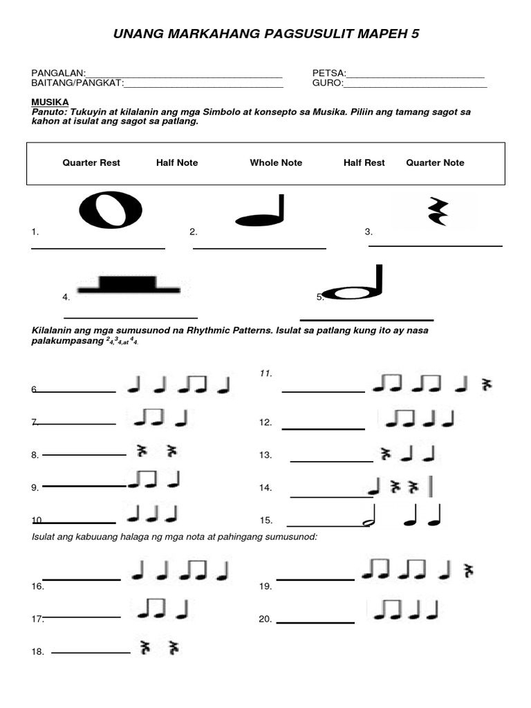 MAPEH Grade 5 | PDF