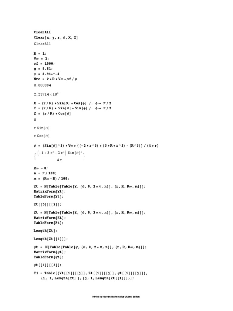 Clearall: Printed by Wolfram Mathematica Student Edition | PDF | Teaching Methods & Materials