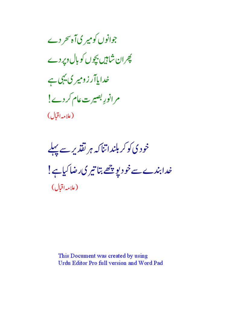 Urdu Poem | PDF