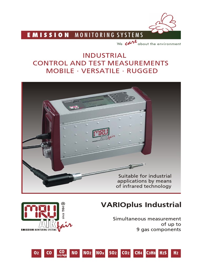 MRU VARIOplus Industrial Gas Analyzer | PDF | Combustion | Carbon Dioxide