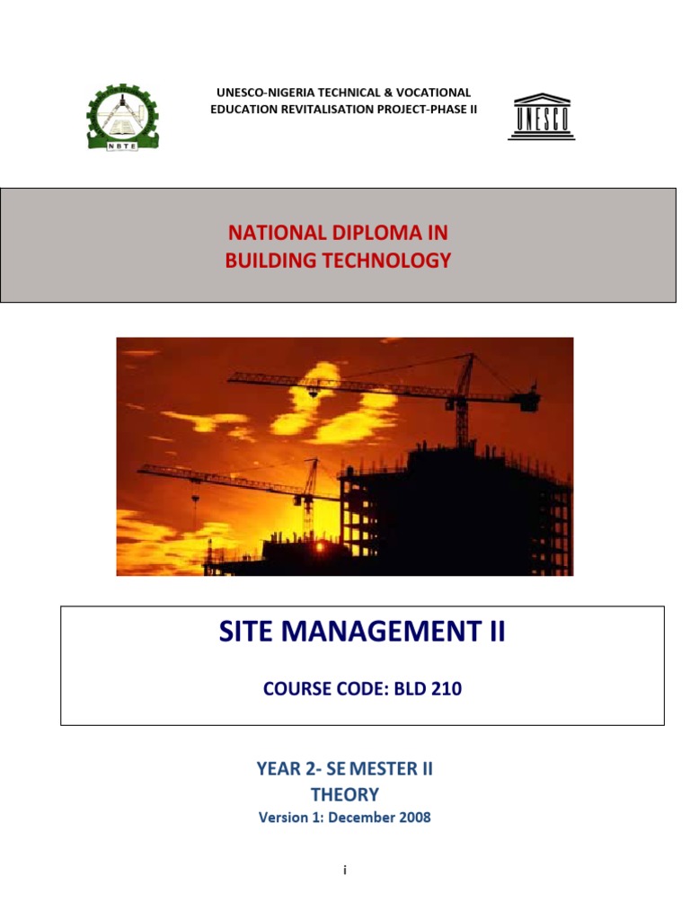 Site Management II Course Overview | PDF | Organizational Structure ...
