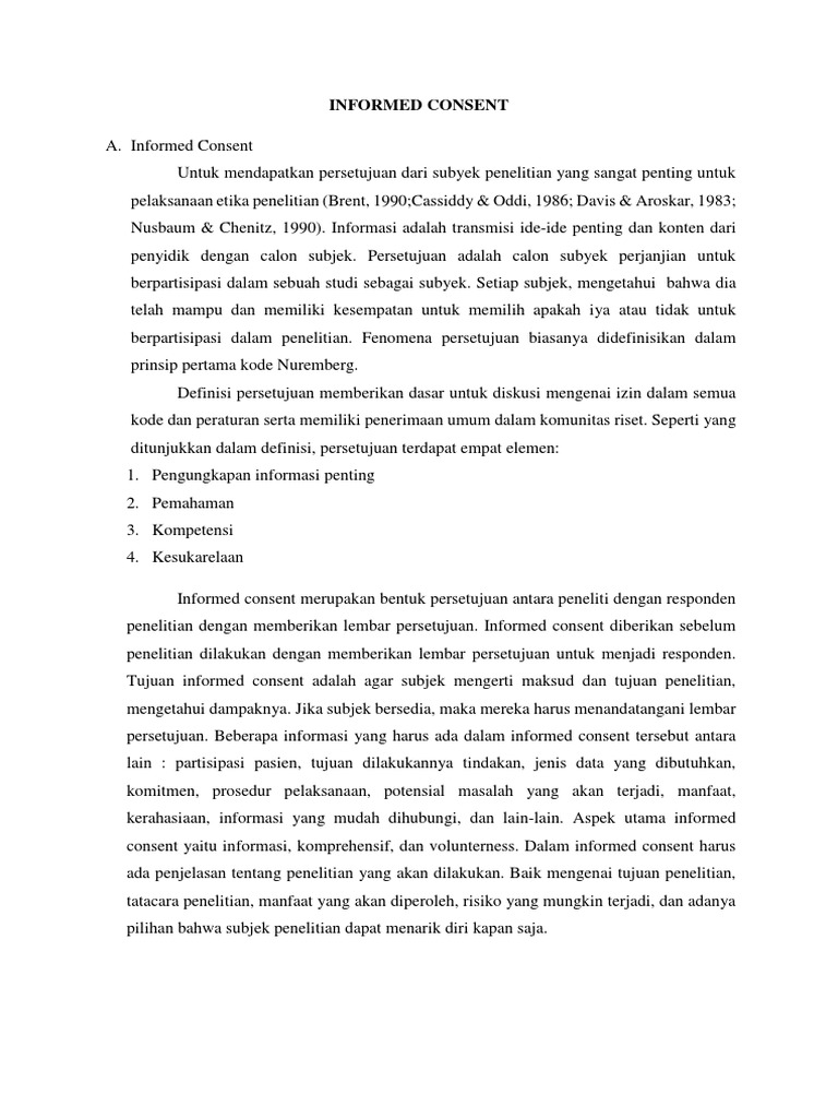 Informed Consent Penelitian | PDF