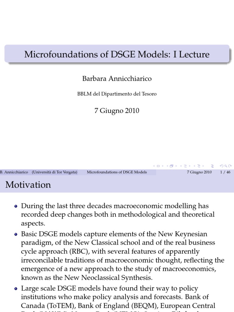 Microfoundations of DSGE Models | PDF | New Keynesian Economics ...