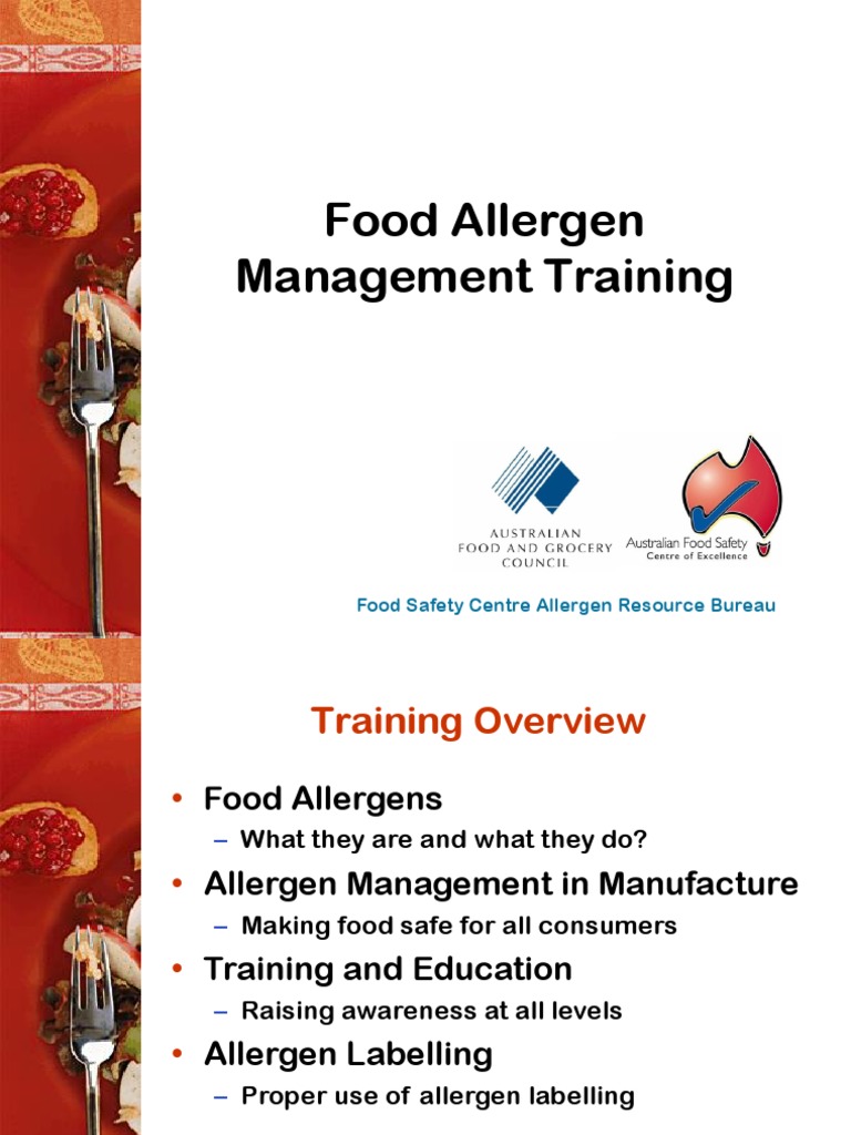 Allergen Awareness Training Presentation | PDF | Food Allergy | Food ...