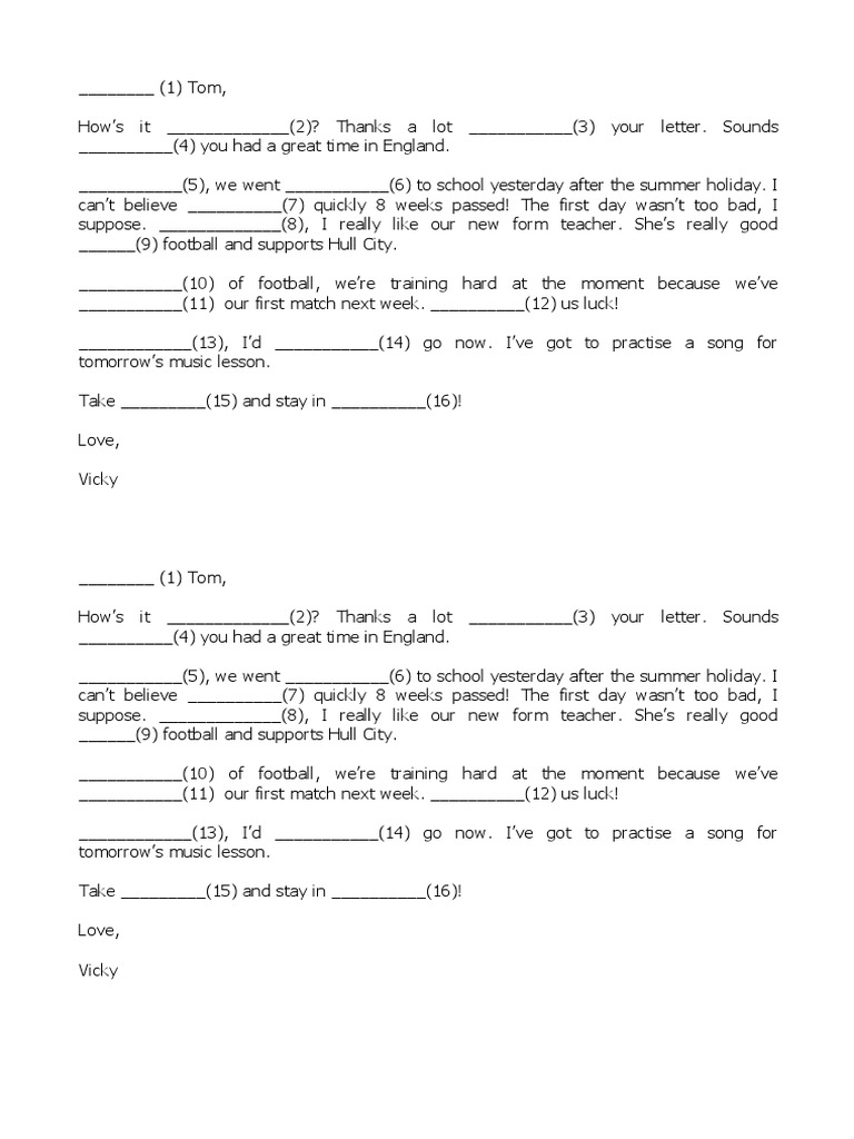 B1 Formal Letter | PDF