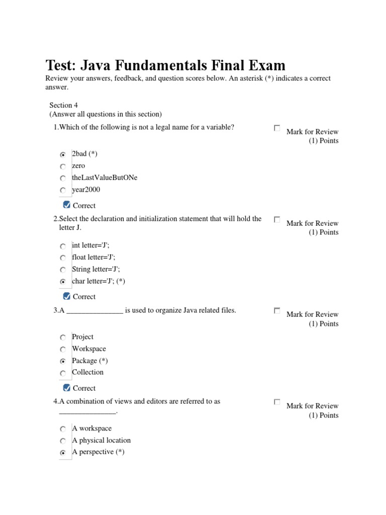 Final Exam Java Fundamental Pdf Inheritance Object Oriented Programming Class Computer
