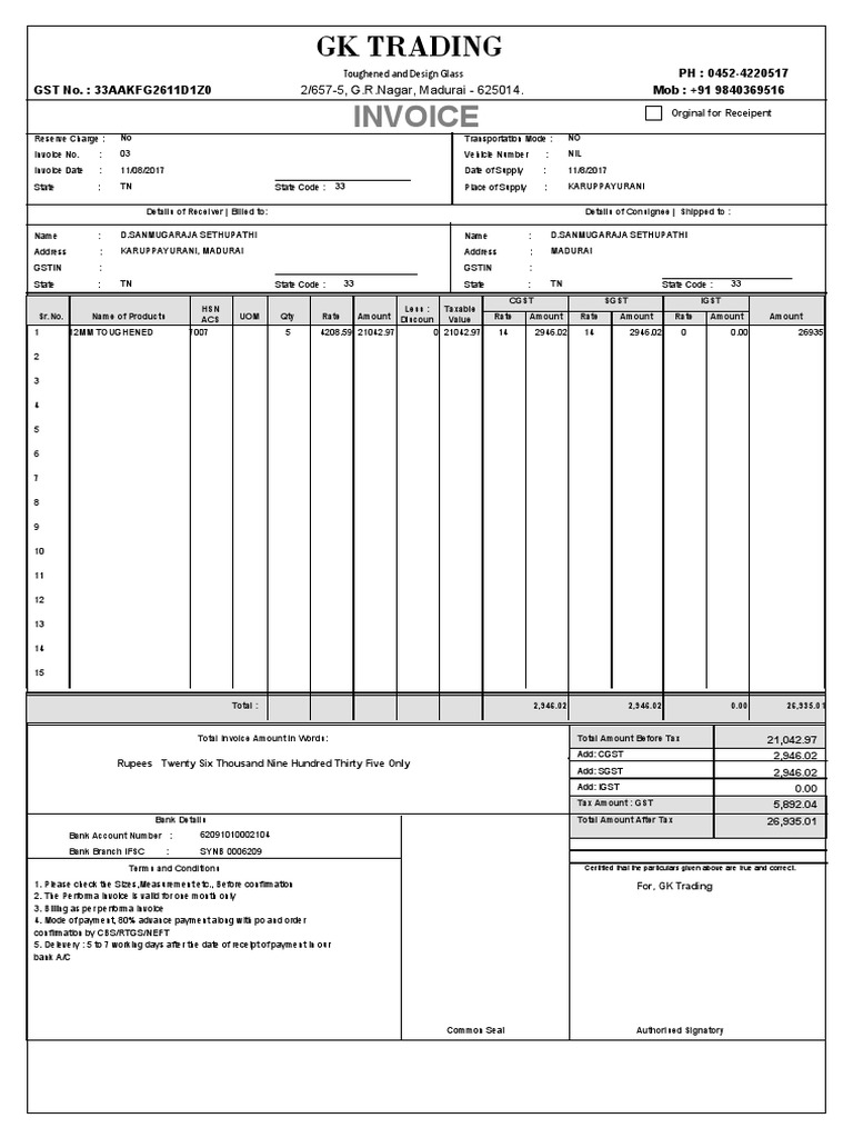 INVOICE 4 | Invoice | Payments