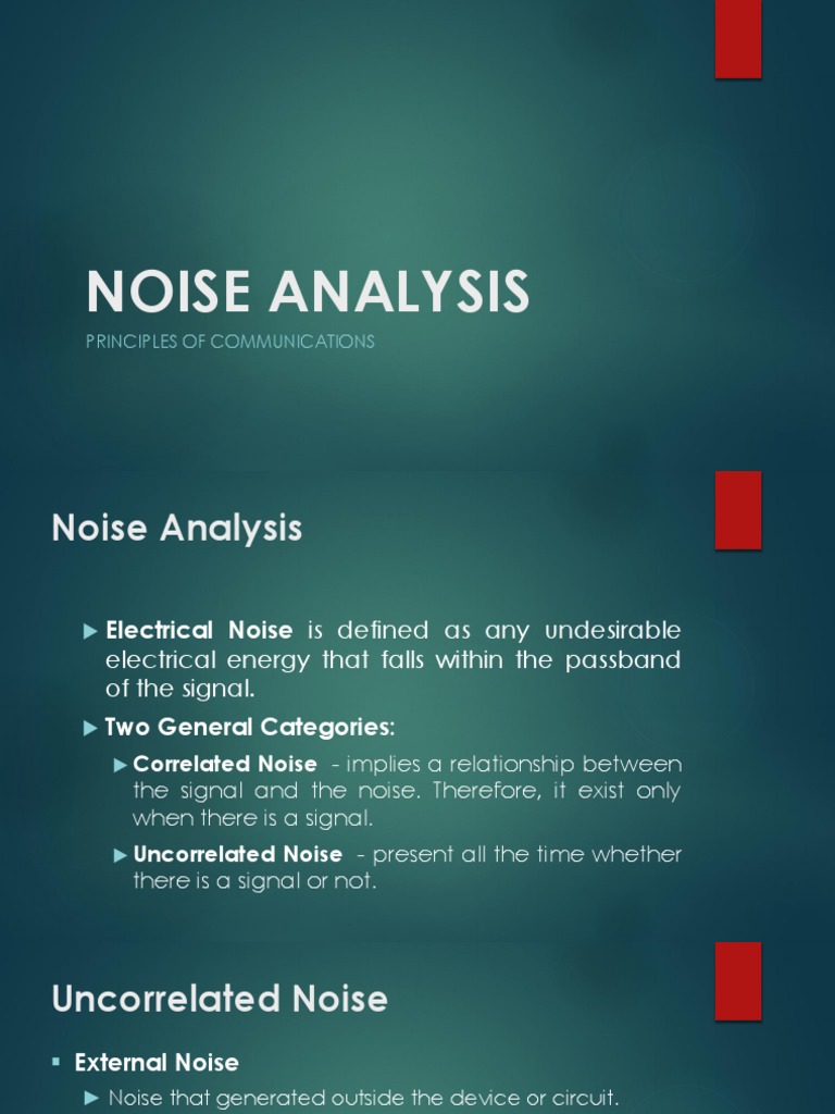 2 - Noise Analysis | PDF | Signal To Noise Ratio | Distortion