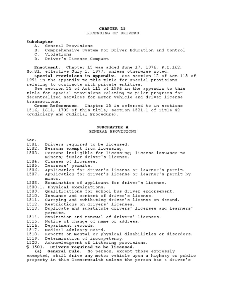 Vehicle Code | PDF | Driver's License | License