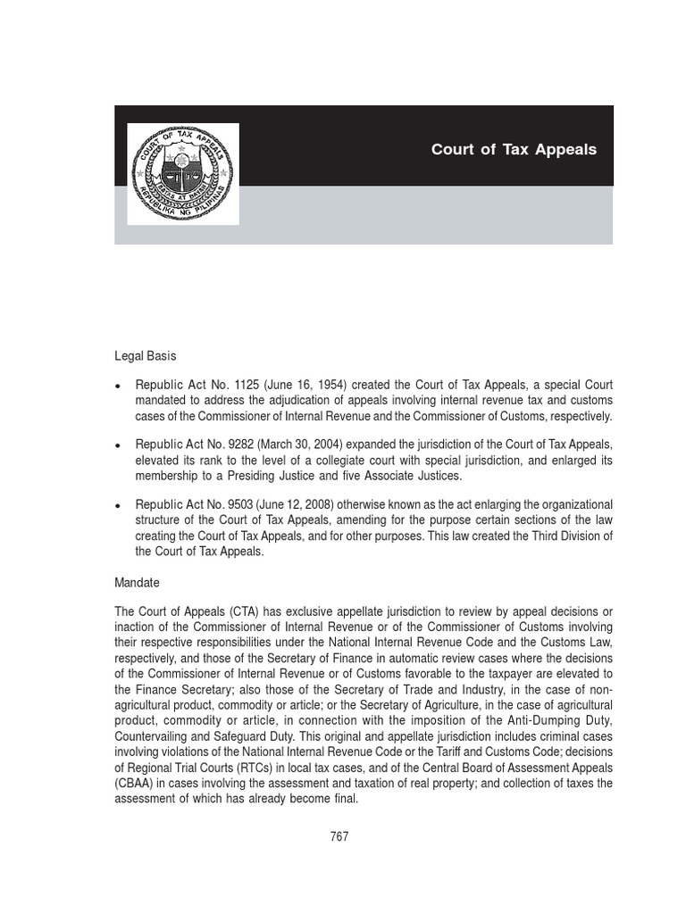 Cta PDF | PDF | Appeal | Taxes