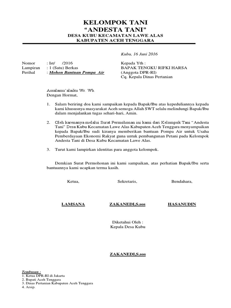 Proposal Kelompok Tani | PDF