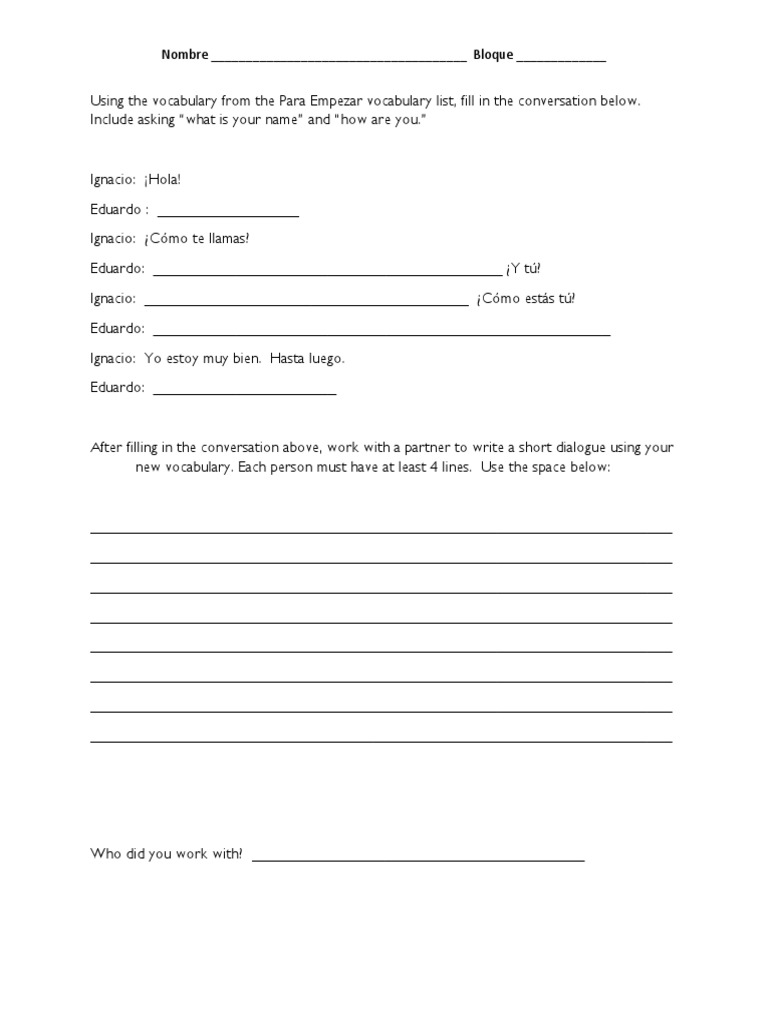 Basic Conversation Practice PDF