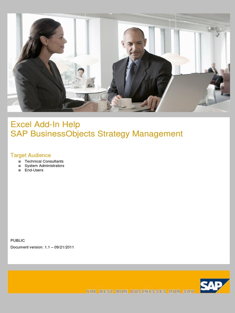 Excel Add-In Help Sap Businessobjects Strategy Management: Target ...