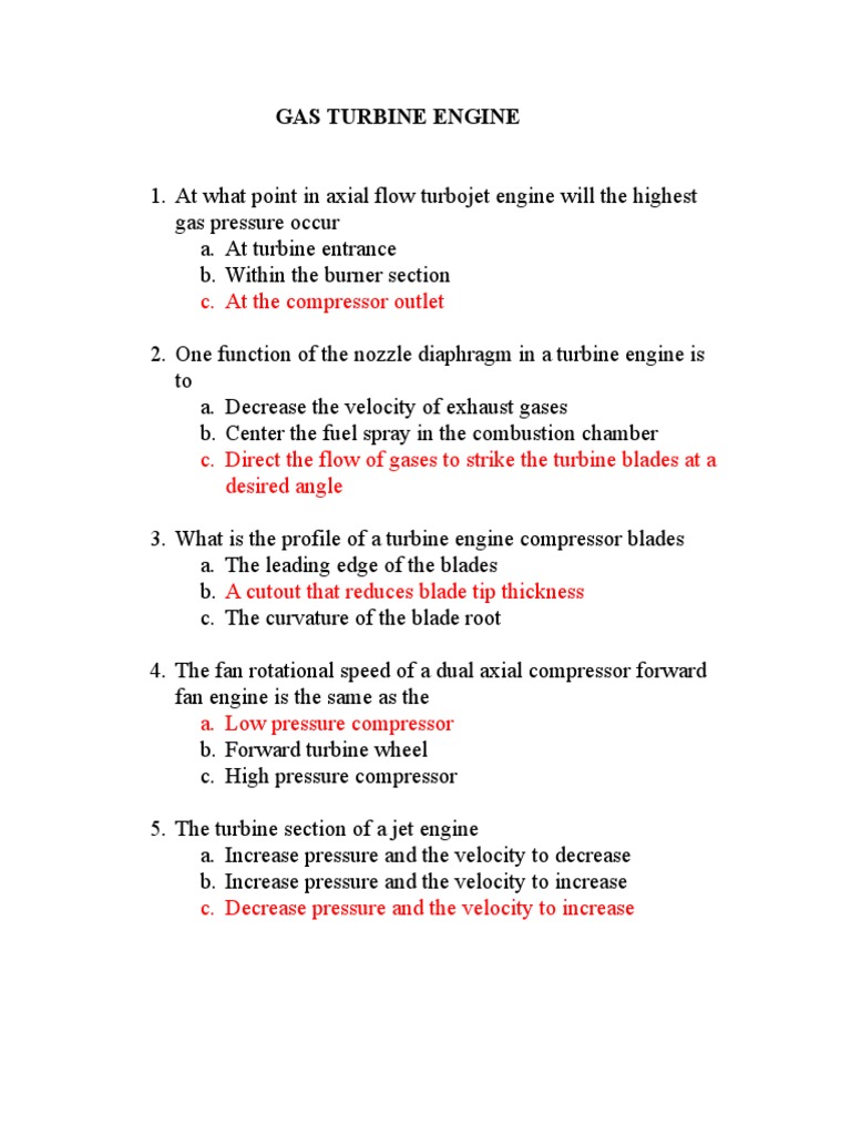 Gas Turbine Engine | PDF | Gas Compressor | Energy Technology