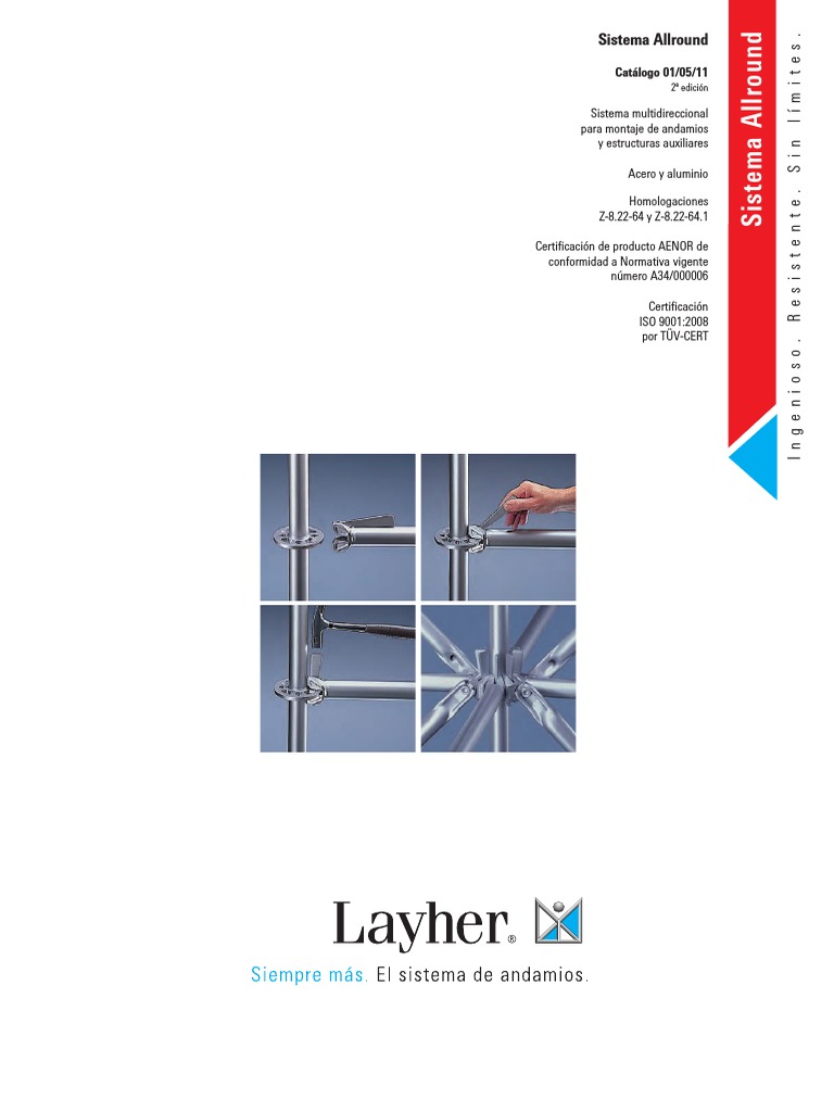 Sistema de Andamio Multidireccional Layher Allround PDF | PDF | Andamio | Calidad (comercial)