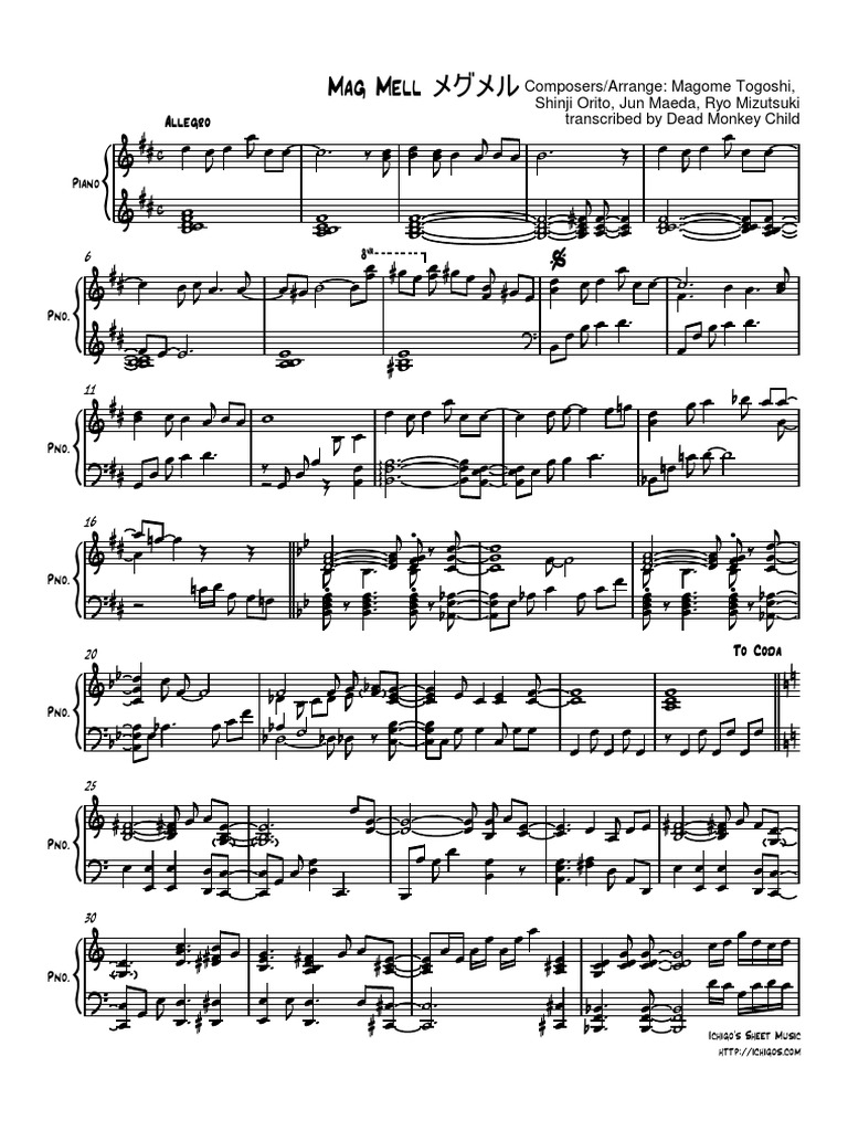 Clannad - Mag Mell - Piano No Mori PDF | PDF