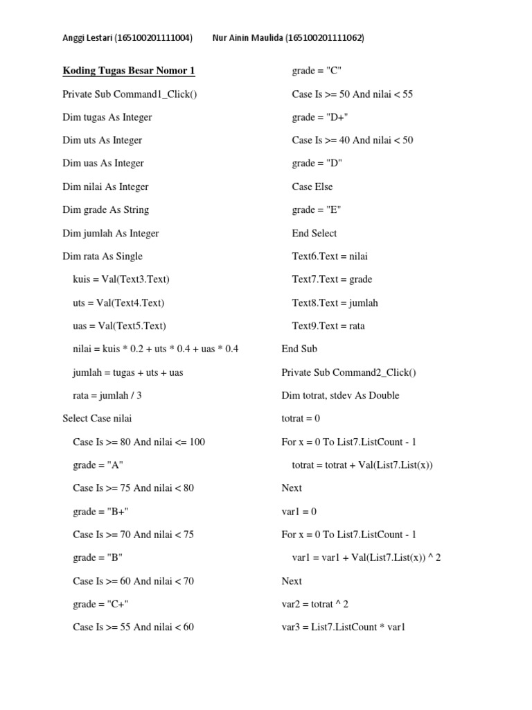 Koding Tugas Besar Penkom | PDF | Computer Programming | Computing And Information Technology
