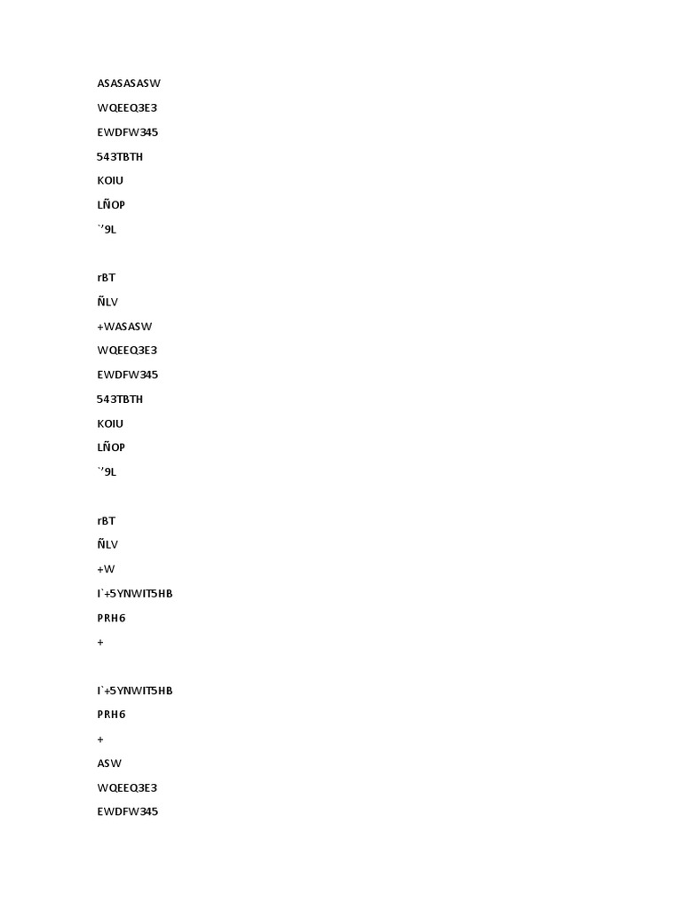 Asasasasw Wqeeq3E3 EWDFW345 543TBTH Koiu Lñop ''9L | PDF