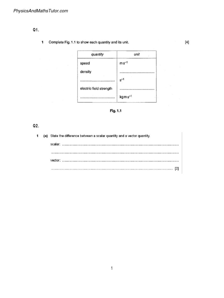 Physics Measurement Q&A for Class 7 | PDF