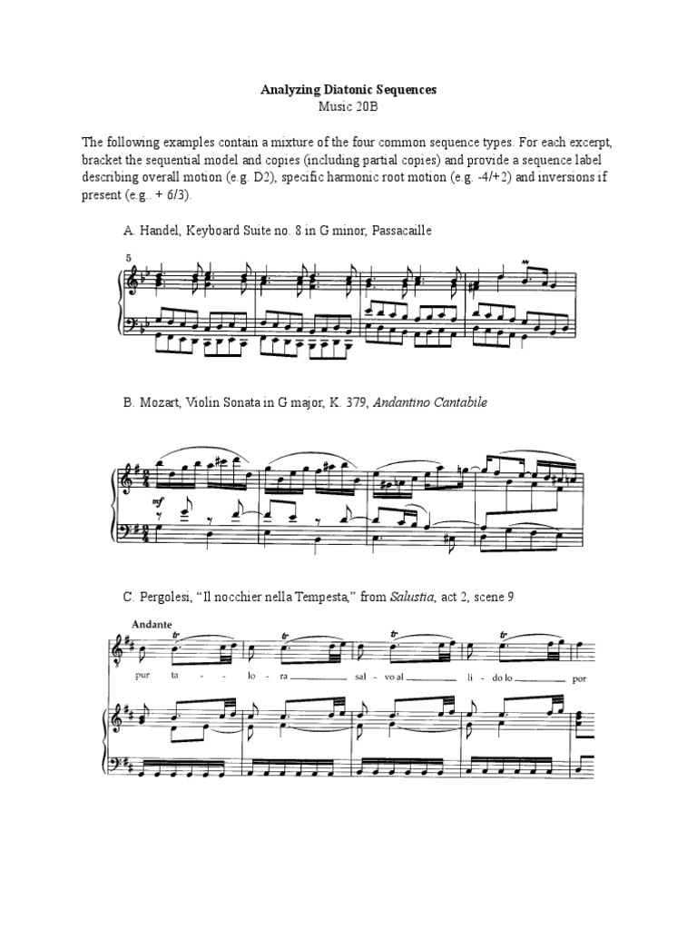 Analyzing Diatonic Sequences in Music | PDF