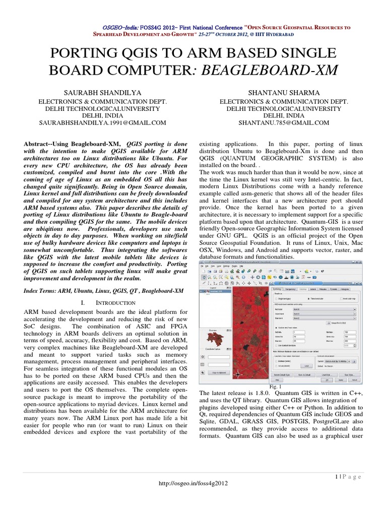 Porting QGIS to Run on ARM-Based Single Board Computers: The Case of the BeagleBoard-XM | PDF ...
