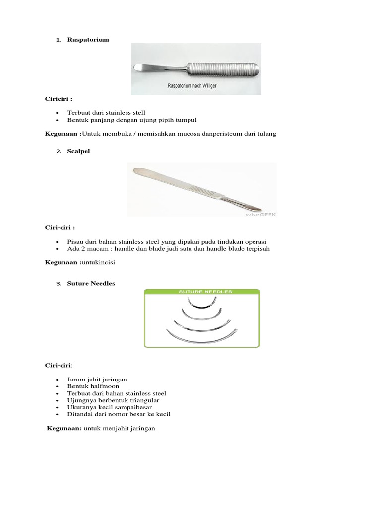 PPAKG Alat Bedah Mulut Sederhana | PDF