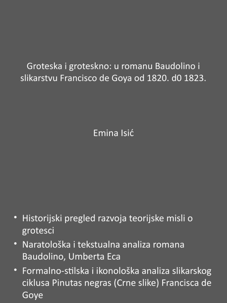 Groteska I Groteskno | PDF