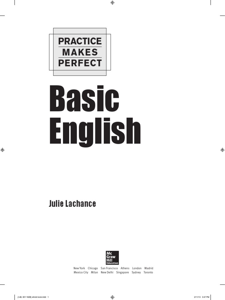 Practice Makes Perfect Basic English | PDF | Grammatical Tense ...