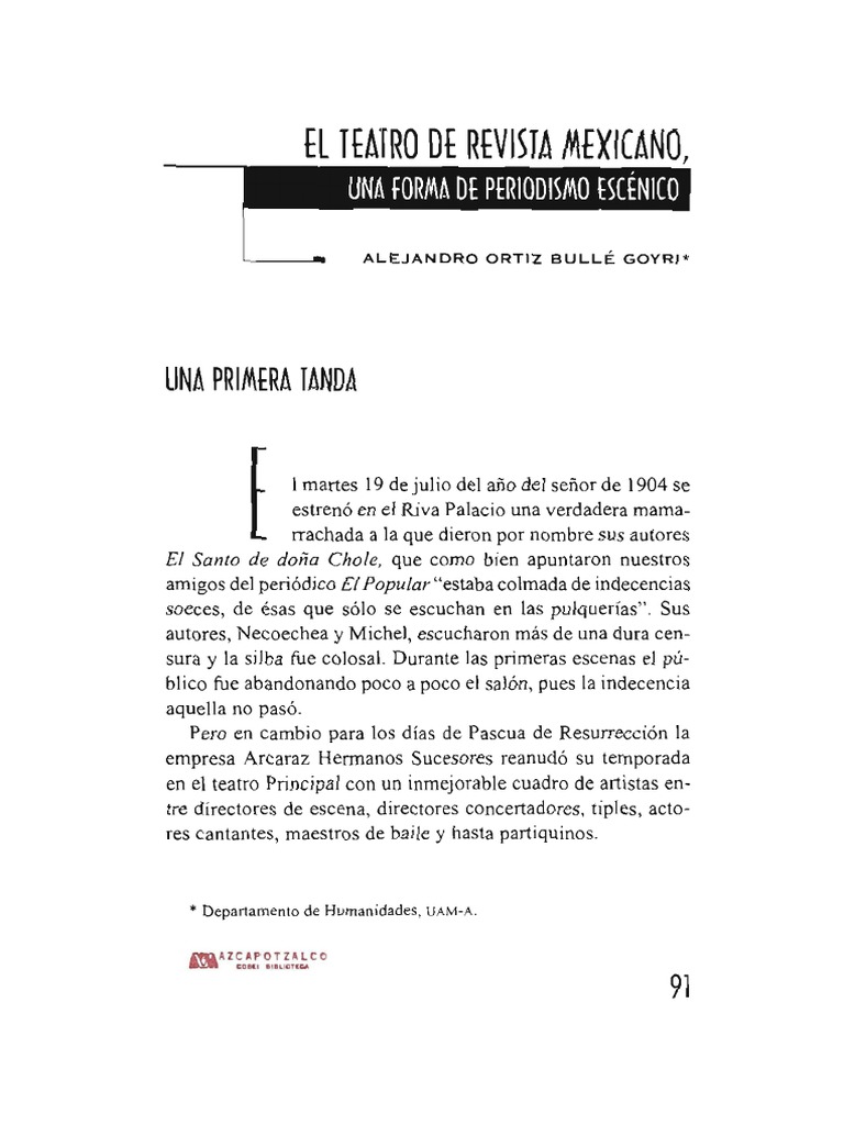 Éxito de la Zarzuela Mexicana Chinchunchan | PDF | Teatro | México