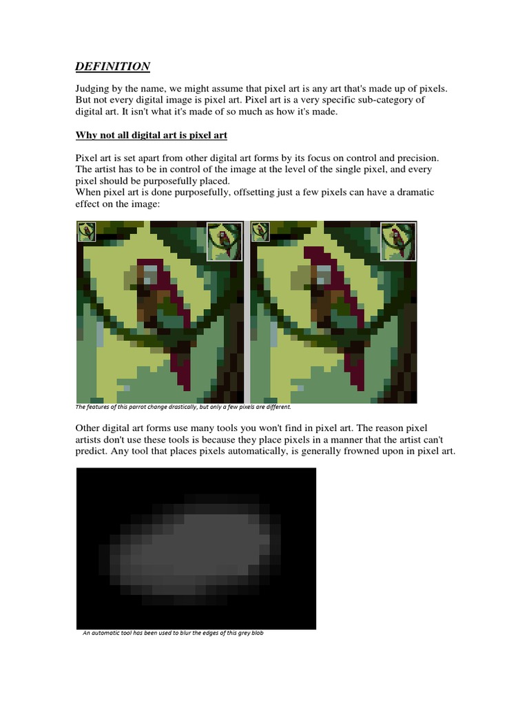 Pixel Art Tutorials | PDF | Pixel | Color
