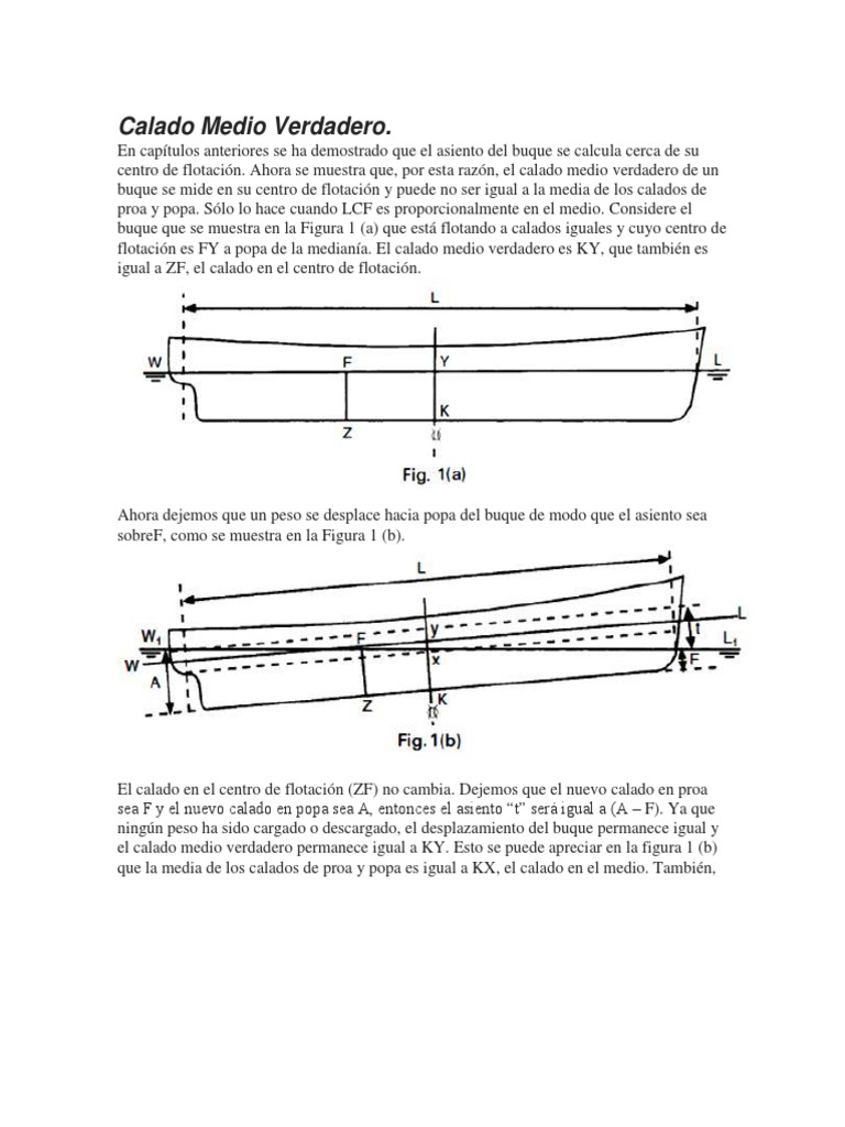 Calado Medio Verdadero en Buques | PDF | Buques | Transporte de agua