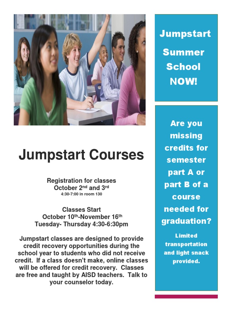 Jumpstart Flyer | PDF | Learning | Schools
